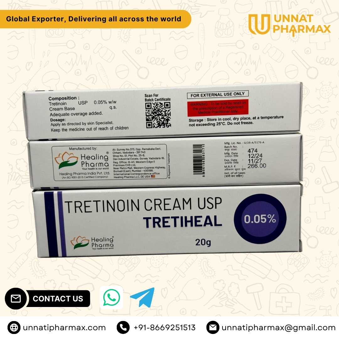 Tretiheal 0.05% – Tretinoin Cream USP - UNNATI PHARMAX